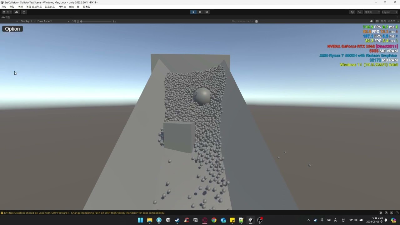 Unity Dots 10k Physics Test