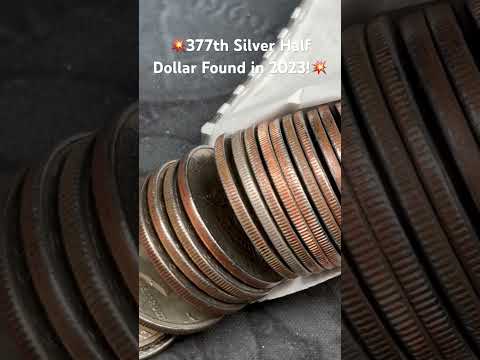 💥377th Silver Half Dollar Found in 2023! #shorts #coinrollhunting #silverstacking #coincollecting
