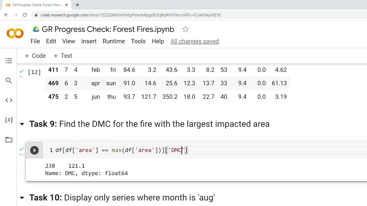 Forest Fires: Analyze and visualize a forest fire dataset