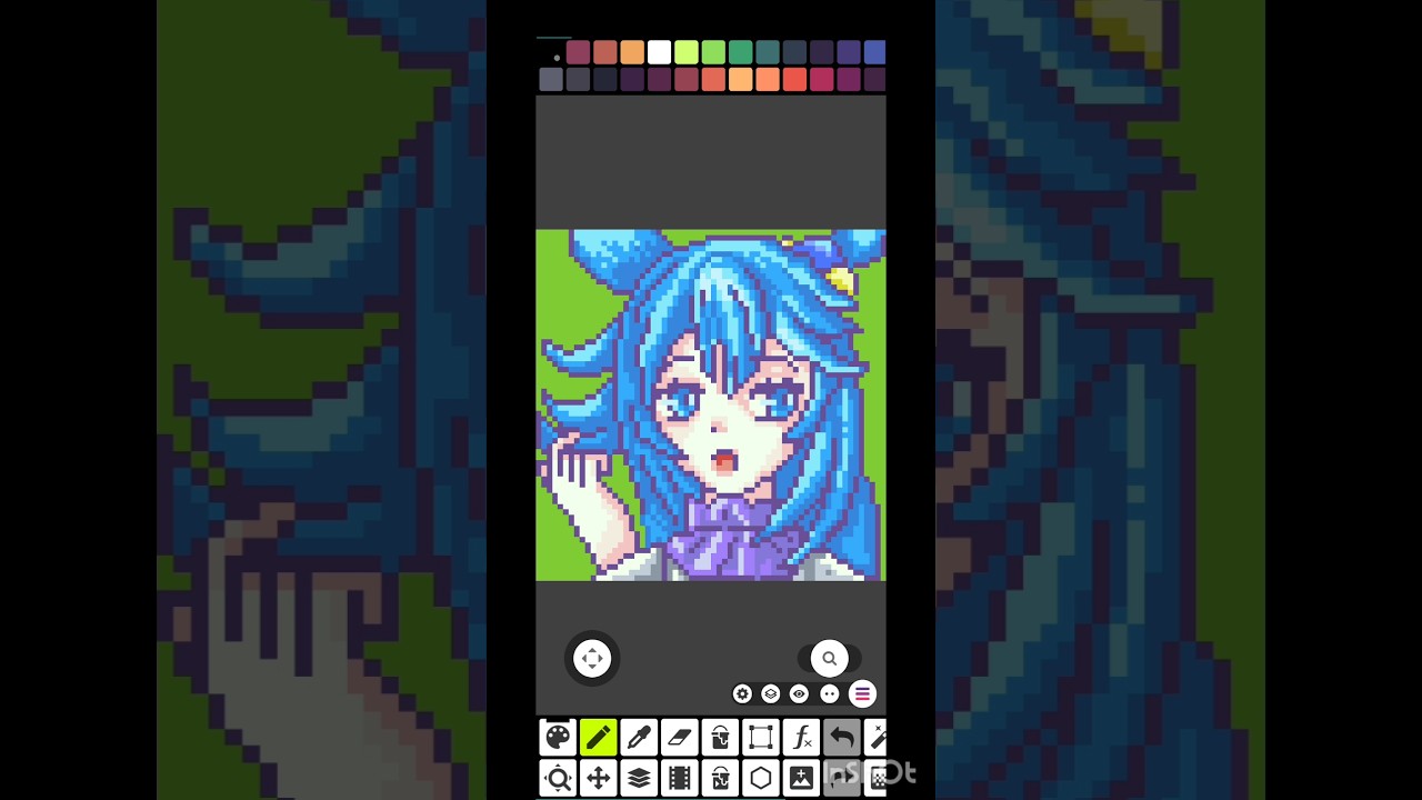Aqua Konosuba pixel art #drawing