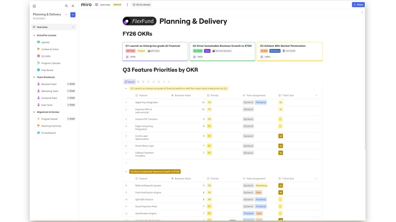 Miro Planning & Delivery Demo: From Plan to Execution Fast