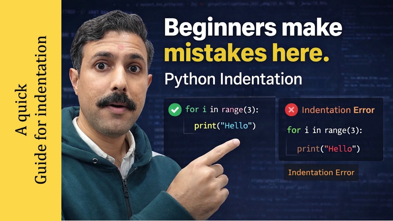 What is indentation in python | Python indentation | Python for beginner | Mruduraj