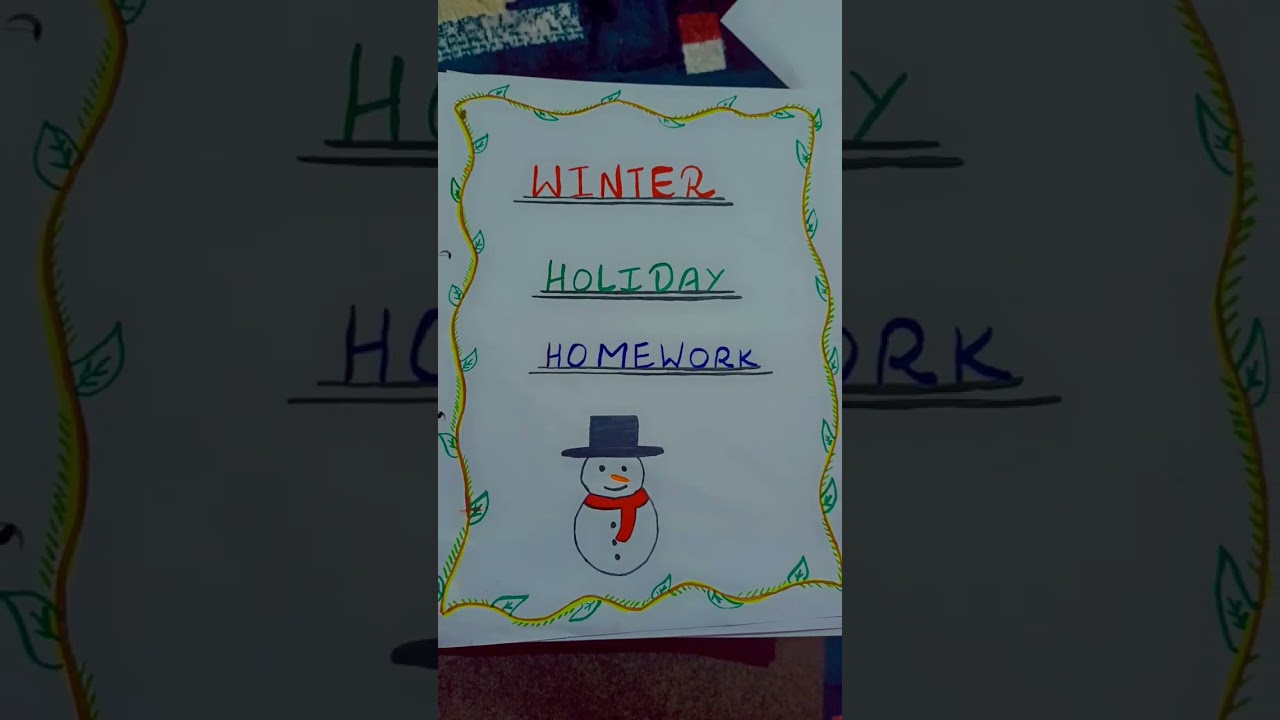 winter holiday homework #youtube #youtubeshorts