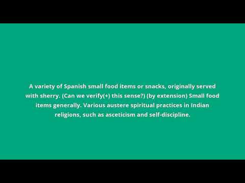 what is the meaning of tapas