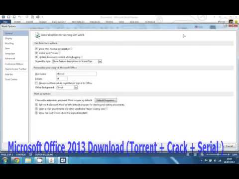 Microsoft Office 2013 Torrent + Crack + Serial Key