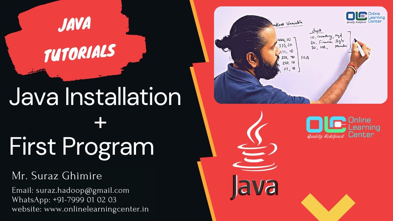Java Tutorial | Java Installation In Windows | Configure Java JDK | OnlineLearningCenter