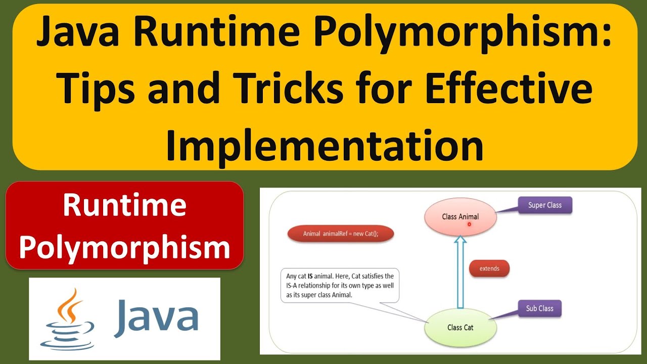 Java Runtime Polymorphism: Tips and Tricks | What is Runtime Polymorphism in Java? | Java Tutorial