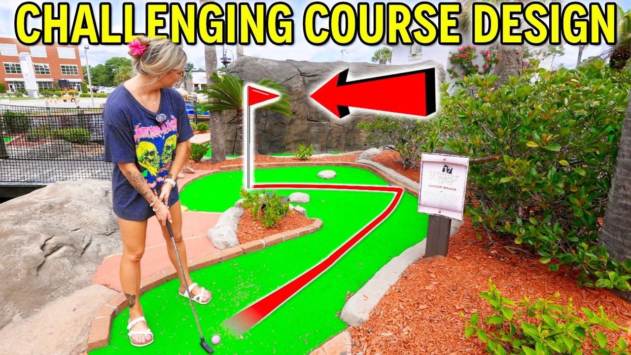 This Mini Golf Course is SUPER TOUGH to get a Hole in One