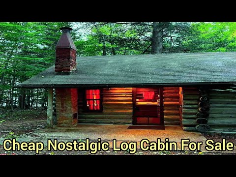 Michigan Lakefront Cabin For Sale | $125k | Log Cabins In The woods | Michigan Waterfront Cabins