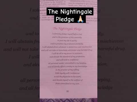 the Nightingale pledge #nursing #nursingnotes #nursingstudent #gnm #gnmnursingquestionpapers