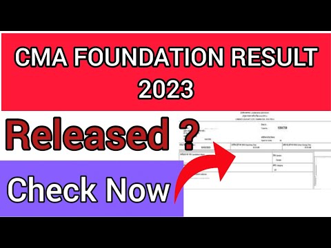 CMA FOUNDATION Result 2023 = How To Check CMA FOUNDATION Result 2023