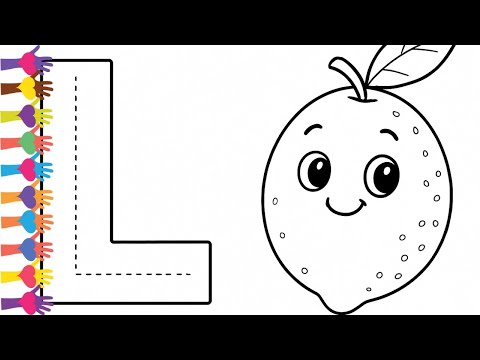 L for Lemon | Alphabet Coloring Page | Fun Letter L Activity for Kids