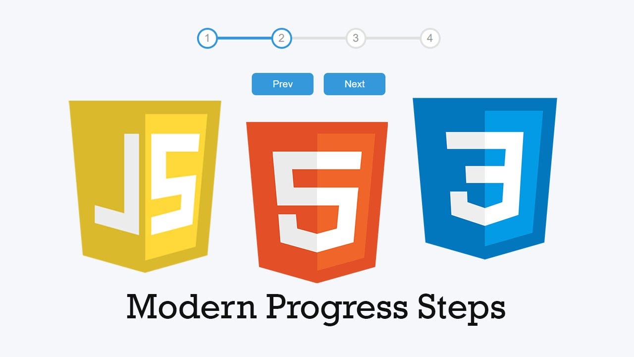 HTML Modern Progress Steps Tutorial | HTML CSS Javascript | Mini Front end Project