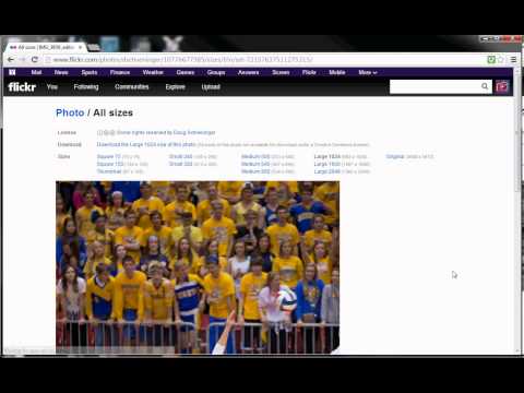 Flickr How To View All Sizes Of a Photo when you are Logged On Flickr