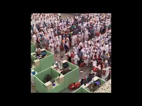 Arrival of Indonesian Hajj group to Madinah Airport. They start reciting salawt while at immigration