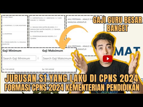 GAJI 8 JUTA ! BONGKAR FORMASI KEMDIKBUDRISTEK CPNS 2024 - FORMASI KEMENTERIAN PENDIDIKAN CPNS 2024