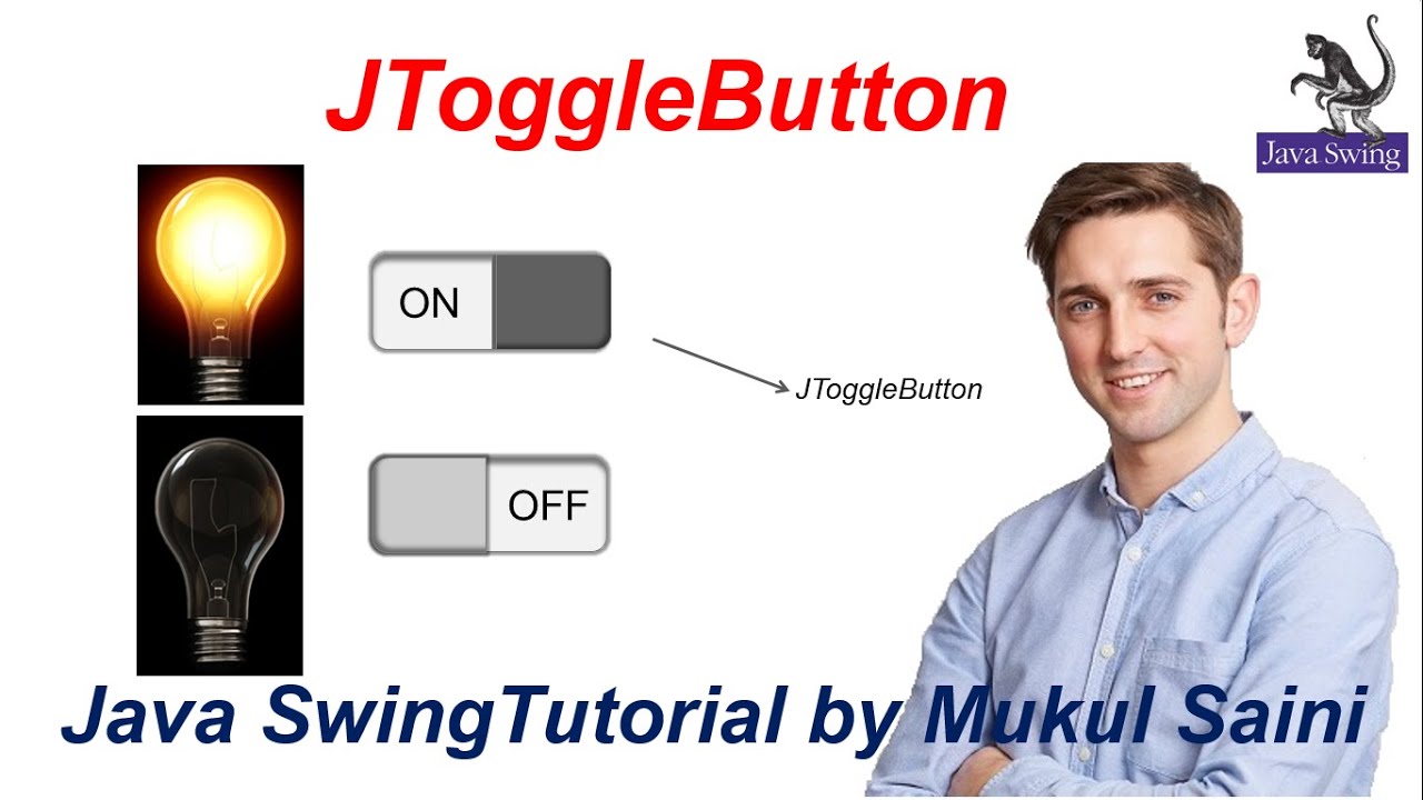 #47 Java Swing Tutorial | JToggleButton in Java