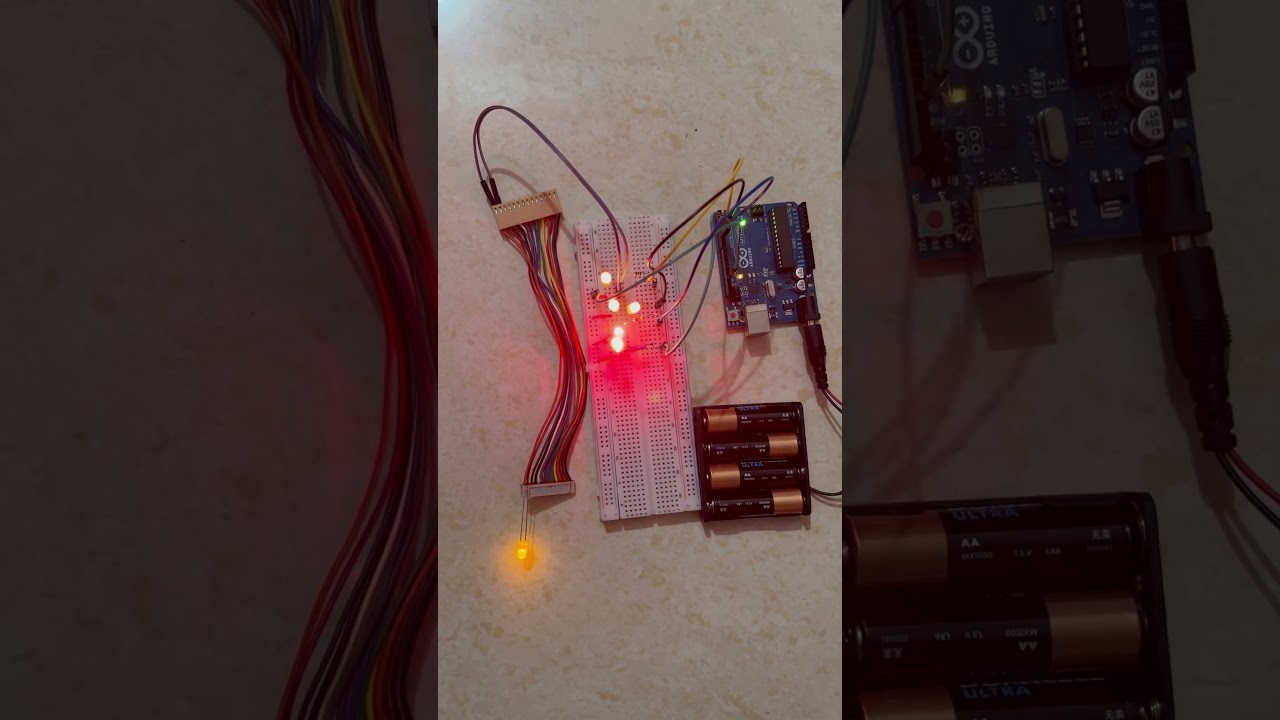 Binary Counter fun #fun #arduinofun #ledlights #scienceexperiment #beats