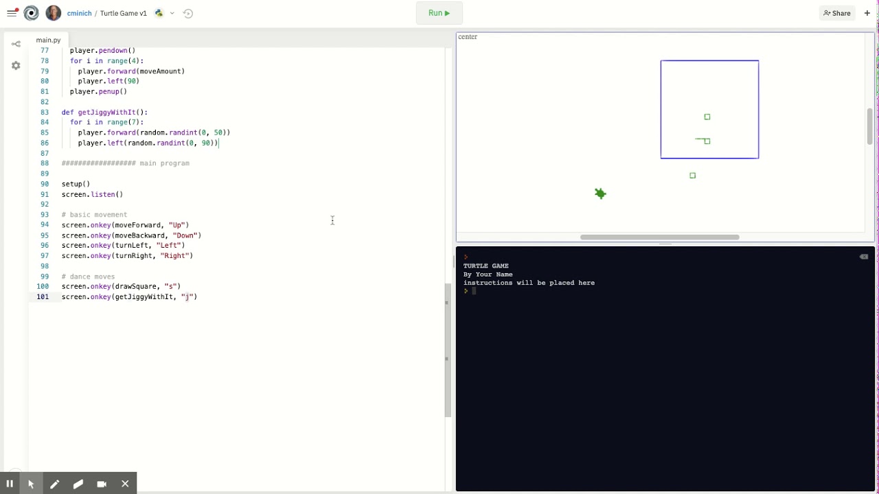 Python Turtle Game v1 Walkthrough