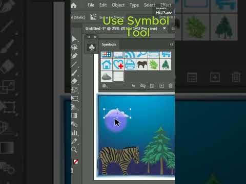 How To Create a picture use symbol tool #art #adobe #tutorial #drawing #homedecor #aiarttutorial