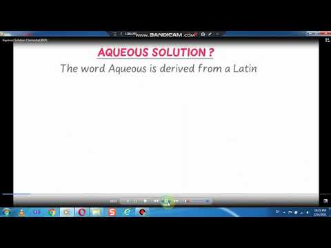 Example of aqueous solutions