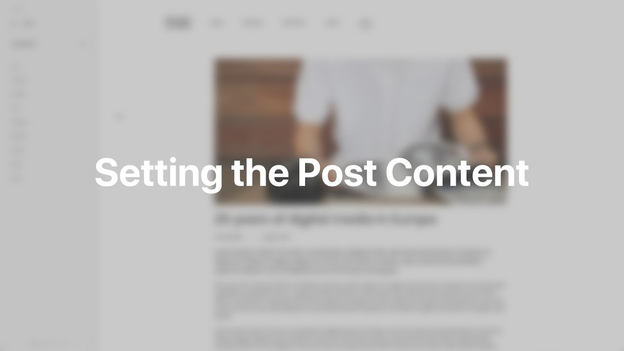Setting the Post Content | YOOtheme Documentation (Joomla)