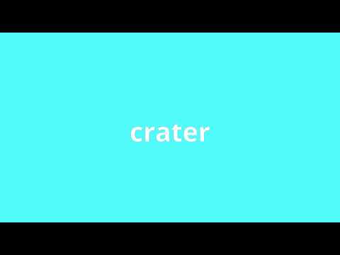 what is the meaning of crater