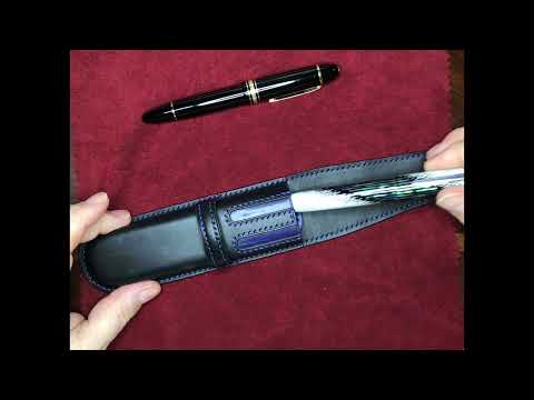 The Aegean 2 Pen Leather Pen Case
