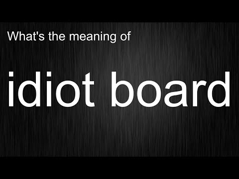 Unlock the Hidden Power of the Word idiot board! Standard English Word Meaning Lesson!