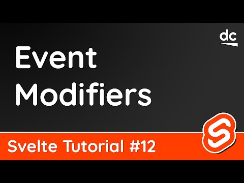 Learn Event Modifiers Svelte Tutorial 12 - Mind Luster