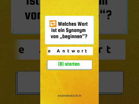 🔁 Synonym of „beginnen“ in German | Vocabulary Boost 🇩🇪 | examdeutsch