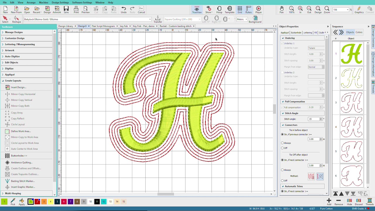 Hatch Embroidery 2 - Create Outlines & Offsets