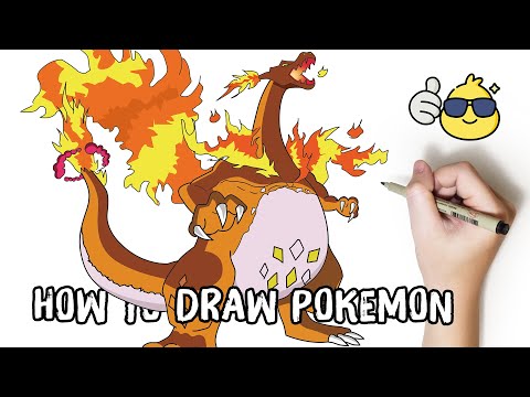 How To Draw Pokemon Gigantamax Charizard Step By Step | Duc Draw