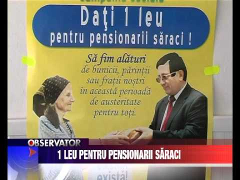1 leu pentru pensionarii saraci