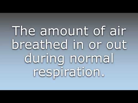 What does Tidal volume mean?