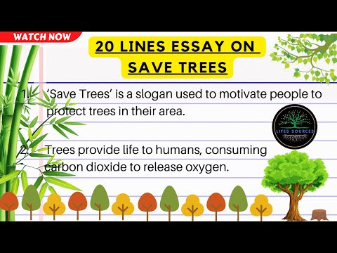 20 Lines on Save Trees in English | Lifes Sources | Essay on Save Trees