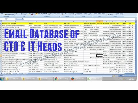 Indian Email Database of CTO & IT Heads-Email id list of IT heads- 2021 updated & verified