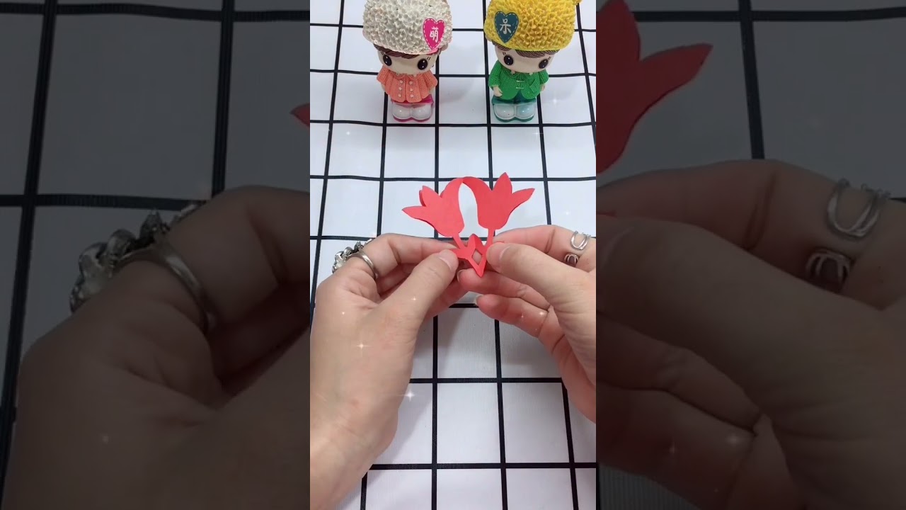 symmetrical design with paper folding and cutting