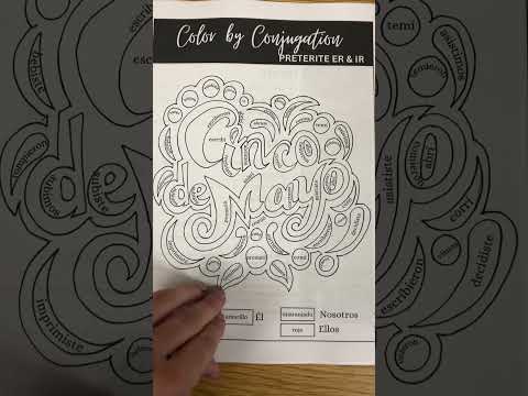 Cinco de Mayo Creative Verb Conjugation Pages