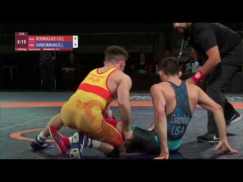 1/4 FS - 65 kg: J. RODRIGUEZ CO (PUR) v. J. DIAKOMIHALIS (USA)
