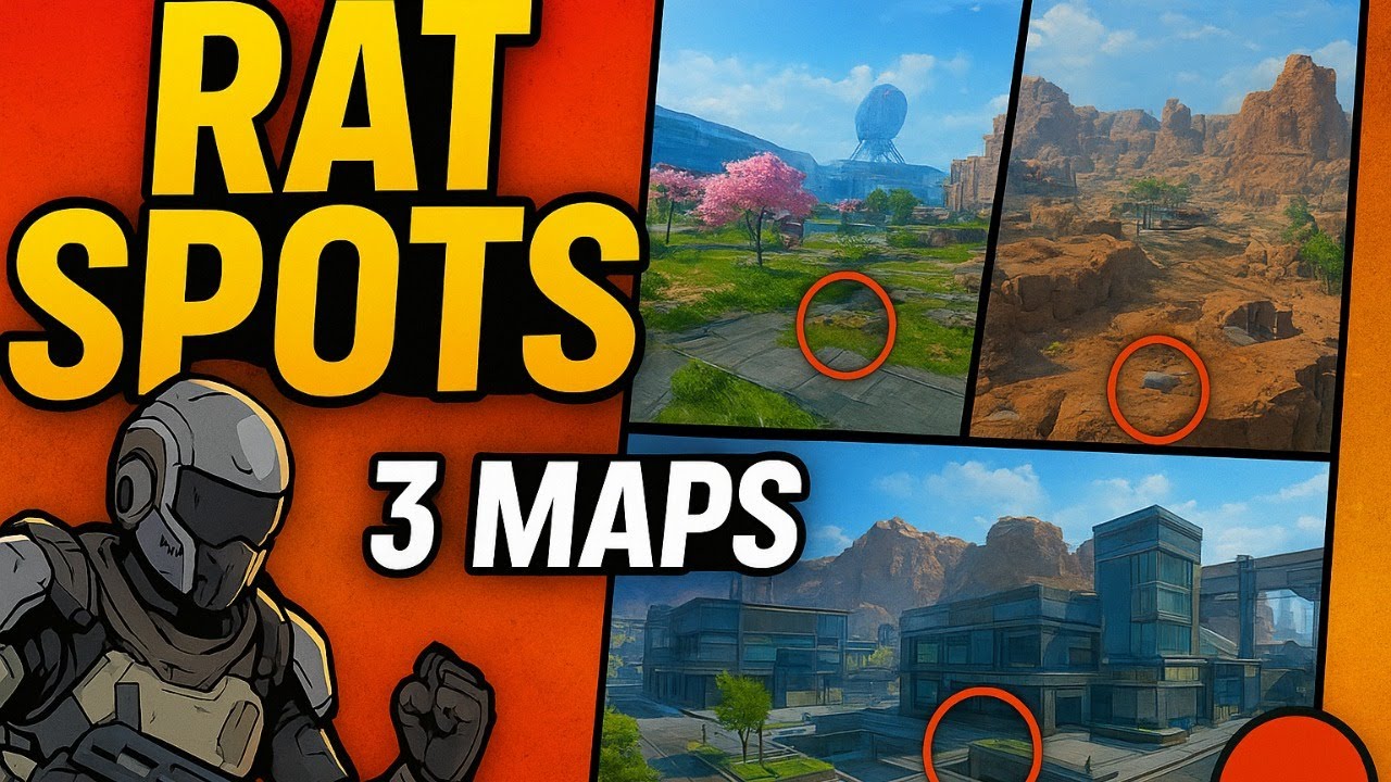 Rat spots for 3 different maps with 2 broken rat spots!!!