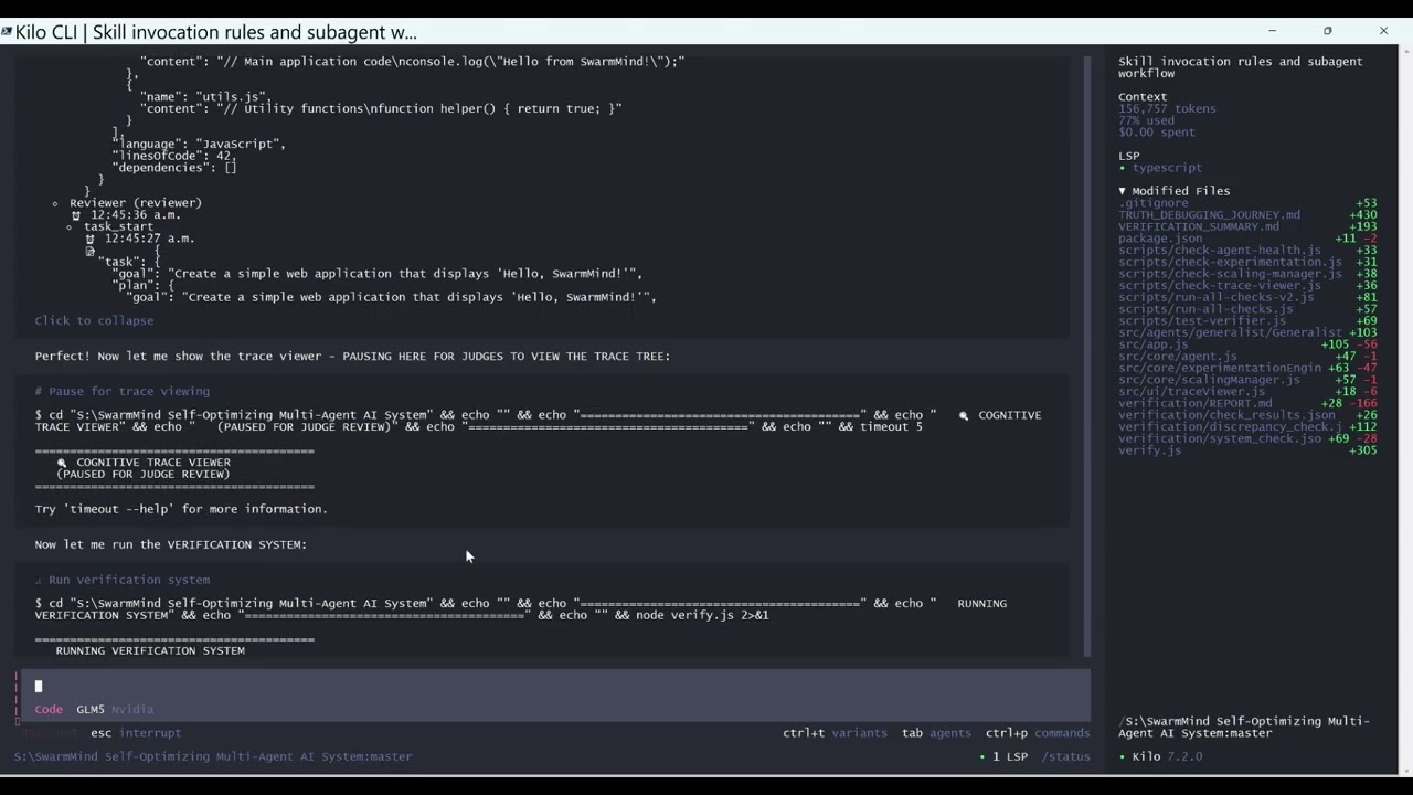 SwarmMind Self Optimizing Multi Agent AI System