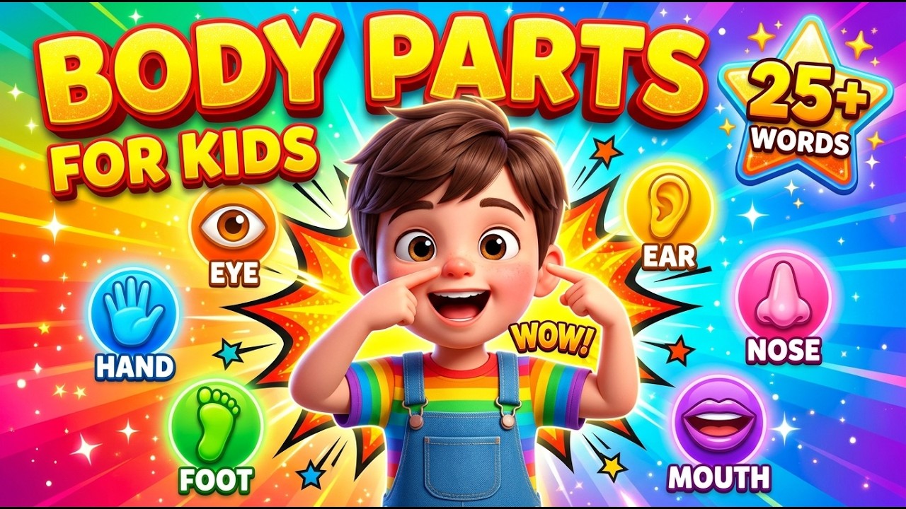 🎉 Learn 25 Body Parts with your toddler! 🎉