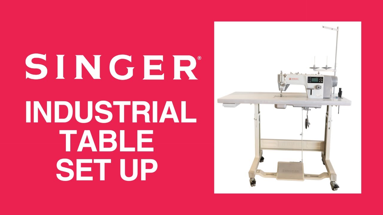 SINGER Industrial Table Set Up