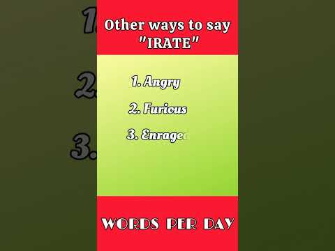 Another word for "IRATE" #englishlearners #englishlearning #youtubeshorts
