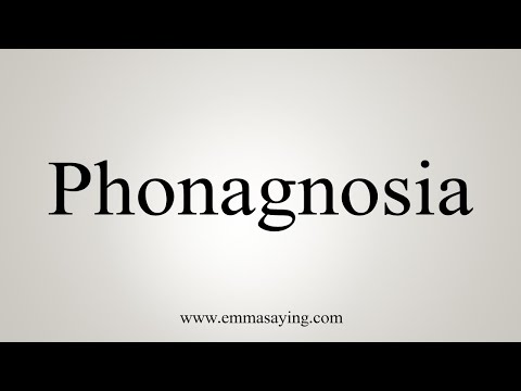 How To Say Phonagnosia