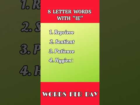 8 letter words with "IE" in the middle #englishlearners #englishlearning #youtubeshorts