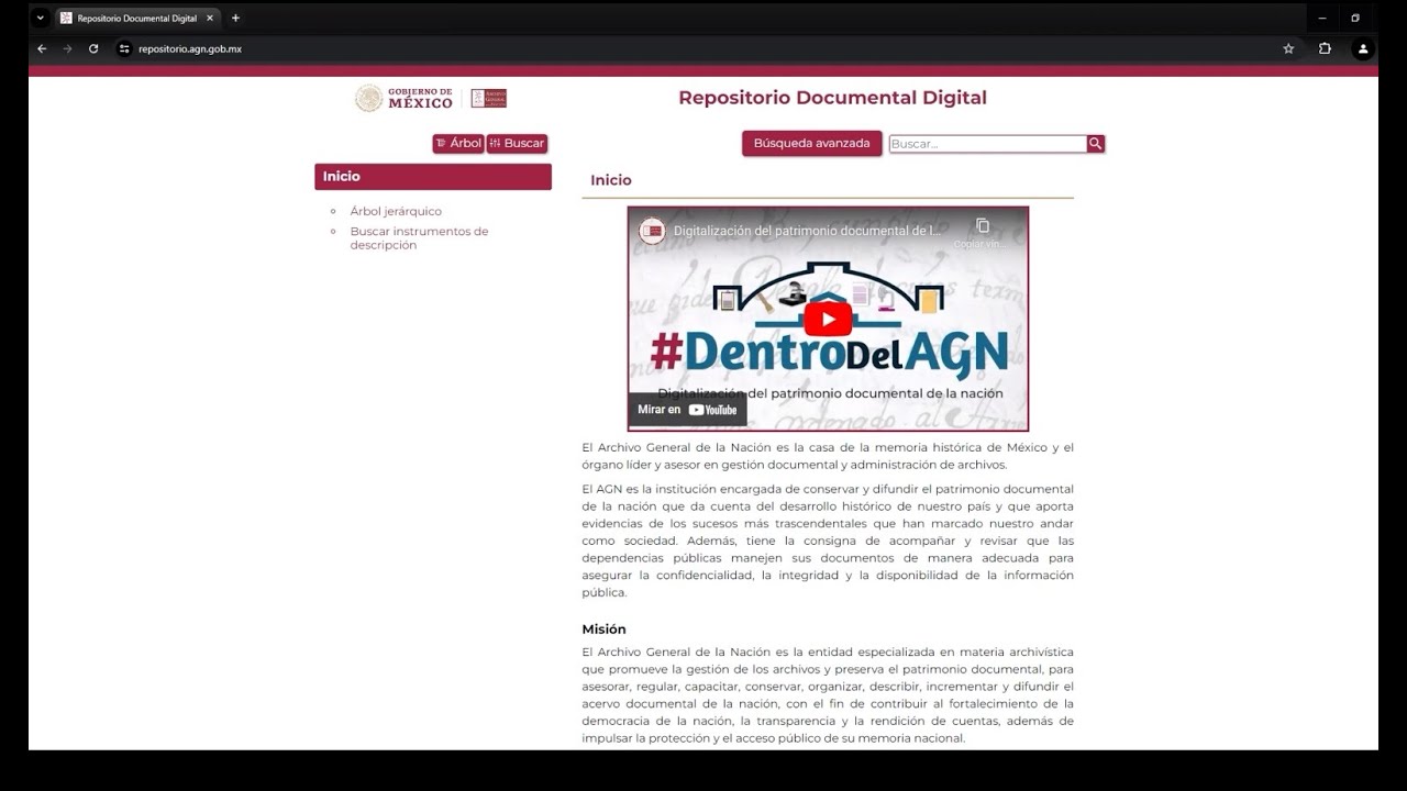 Repositorio Documental Digital del AGN – Búsqueda avanzada – Tutorial