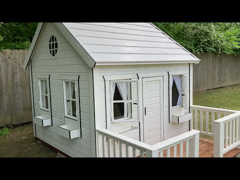 Kids Outdoor Playhouse Snowy Owl. #kidsplayhouse #playhouse #outdoorplayhouse #farmhousestyle