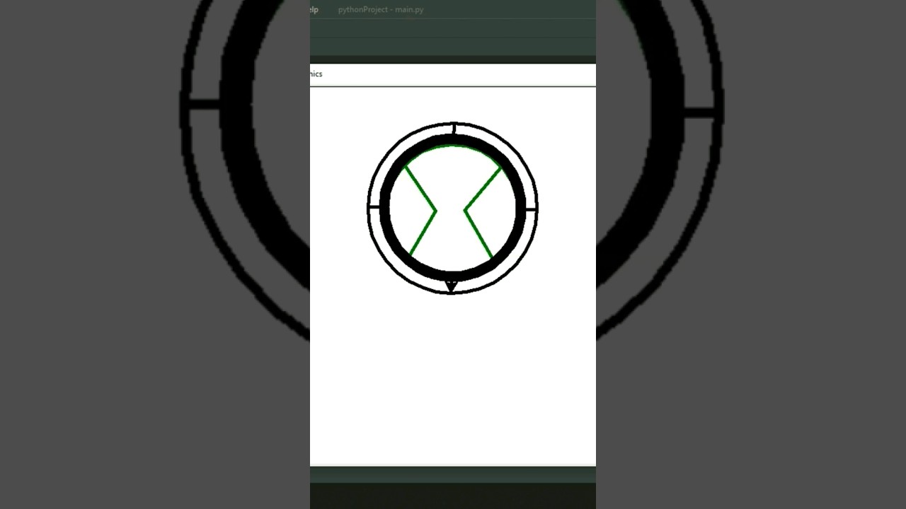 Draw Ben 10 Watch 😜 Using Python Turtle | #shorts #shortvideo #short #python #pythonturtle